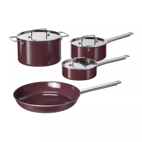 IKEA Santo Domingo - GULDÖRING 7-piece cookware set, non-stick coating ...