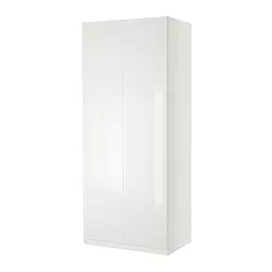 IKEA Santo Domingo - PAX/FARDAL wardrobe, white/high-gloss, 39 3/8x23 1 ...