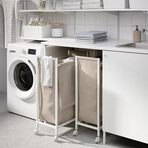 IKEA Santo Domingo - ENHET laundry bin with casters, white