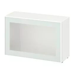 IKEA Santo Domingo - BESTÅ display cabinet, white/GLASSVIK light green ...