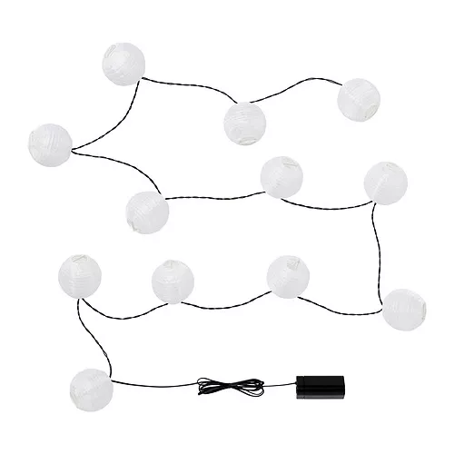 IKEA Santo Domingo - SOLVINDEN LED string light with 12 lights, battery ...