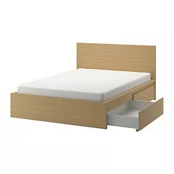 IKEA Santo Domingo - MALM cama Queen alta con 2 gavetas de almacenaje ...