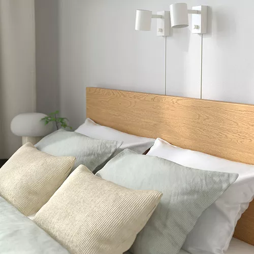 IKEA Santo Domingo - MALM cama Queen alta, base de tablillas LURÖY ...