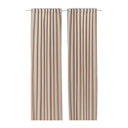 IKEA Santo Domingo - SANELA cortinas, 1 par, beige claro, 55x98
